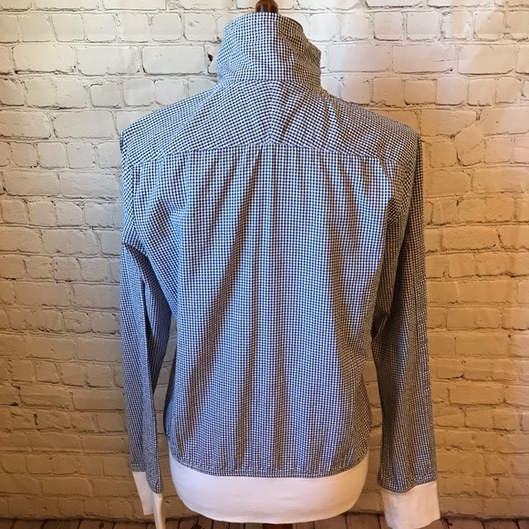 Nike | Jackets & Coats | Nike Navy And White Check Cotton Jacket | Poshmark